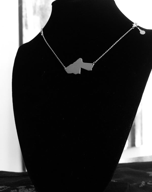 Solid Jordan Map Necklace - HAMA Fashion